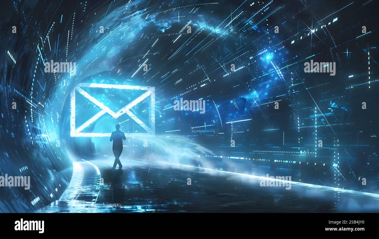This captivating image presents an interpretation of an email as a ...