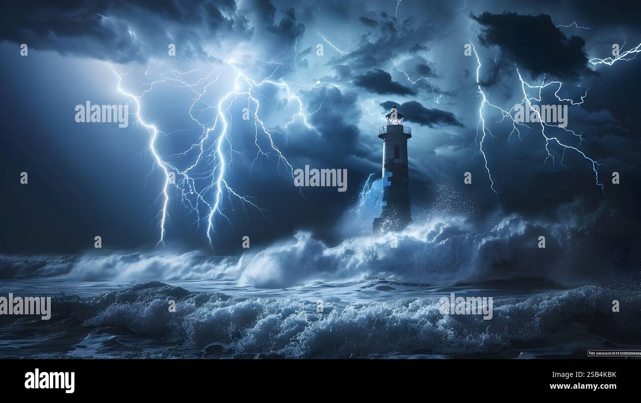 Amidst a raging storm, the raw power of nature clashes with human ...