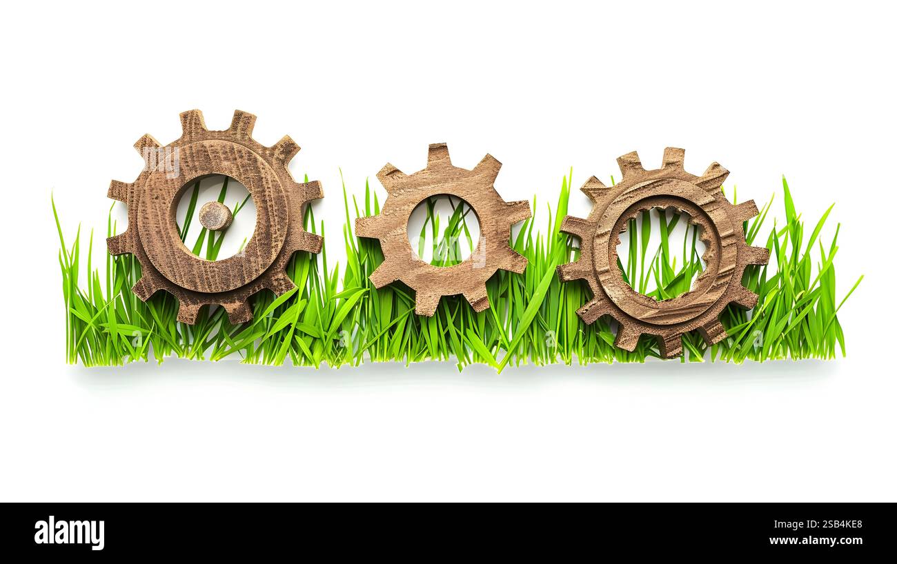 This creative and innovative showcases simple machines made of grass on ...