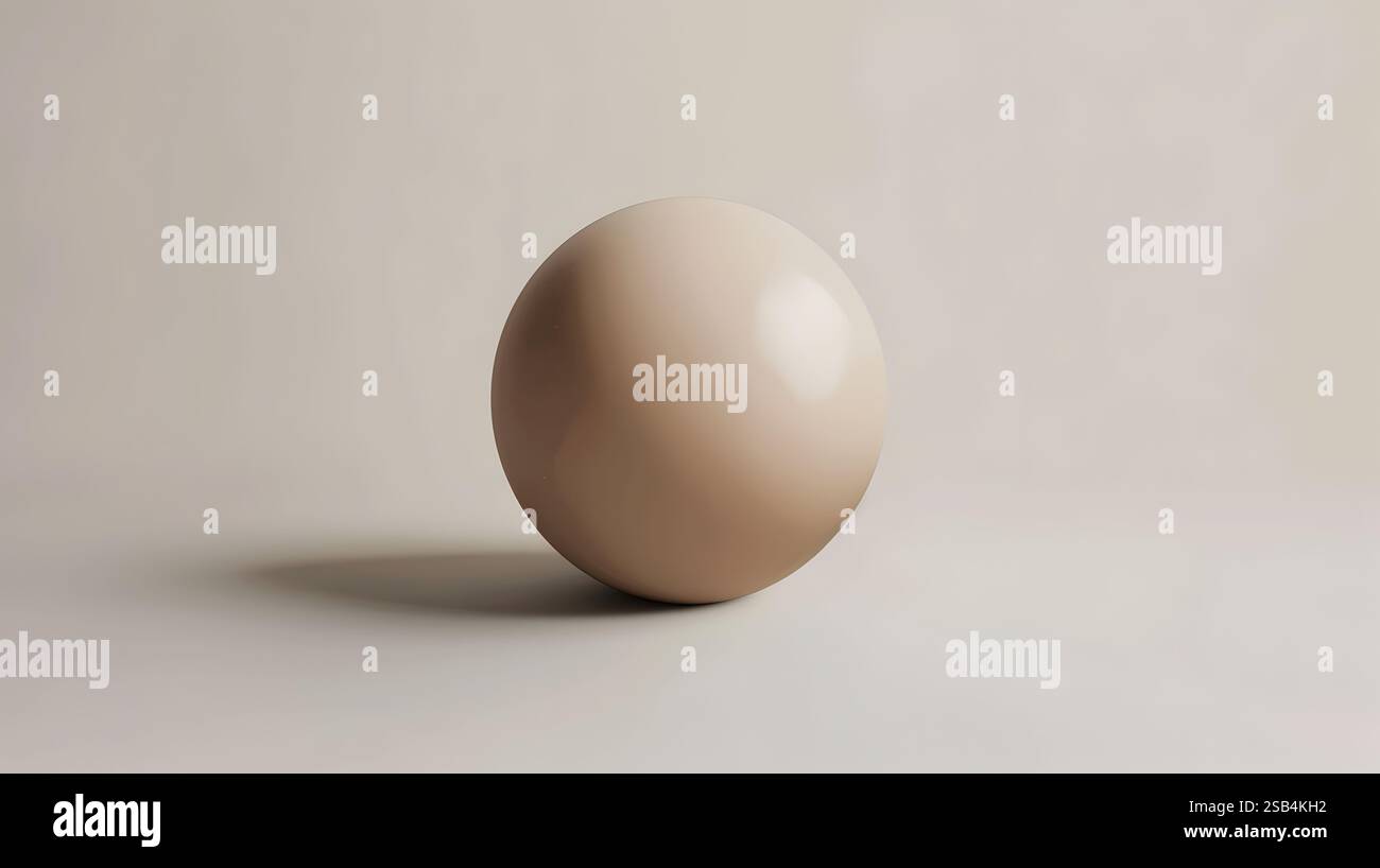A simplistic 3D clay representation of a sphere, showcasing minimalist ...