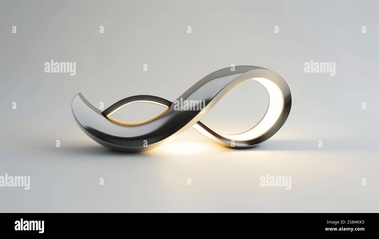This contemporary 3D lamp design features a single, curved light ...