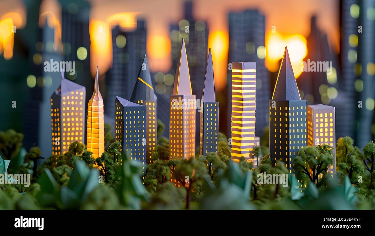 This captivating image depicts an imaginative cityscape crafted from ...