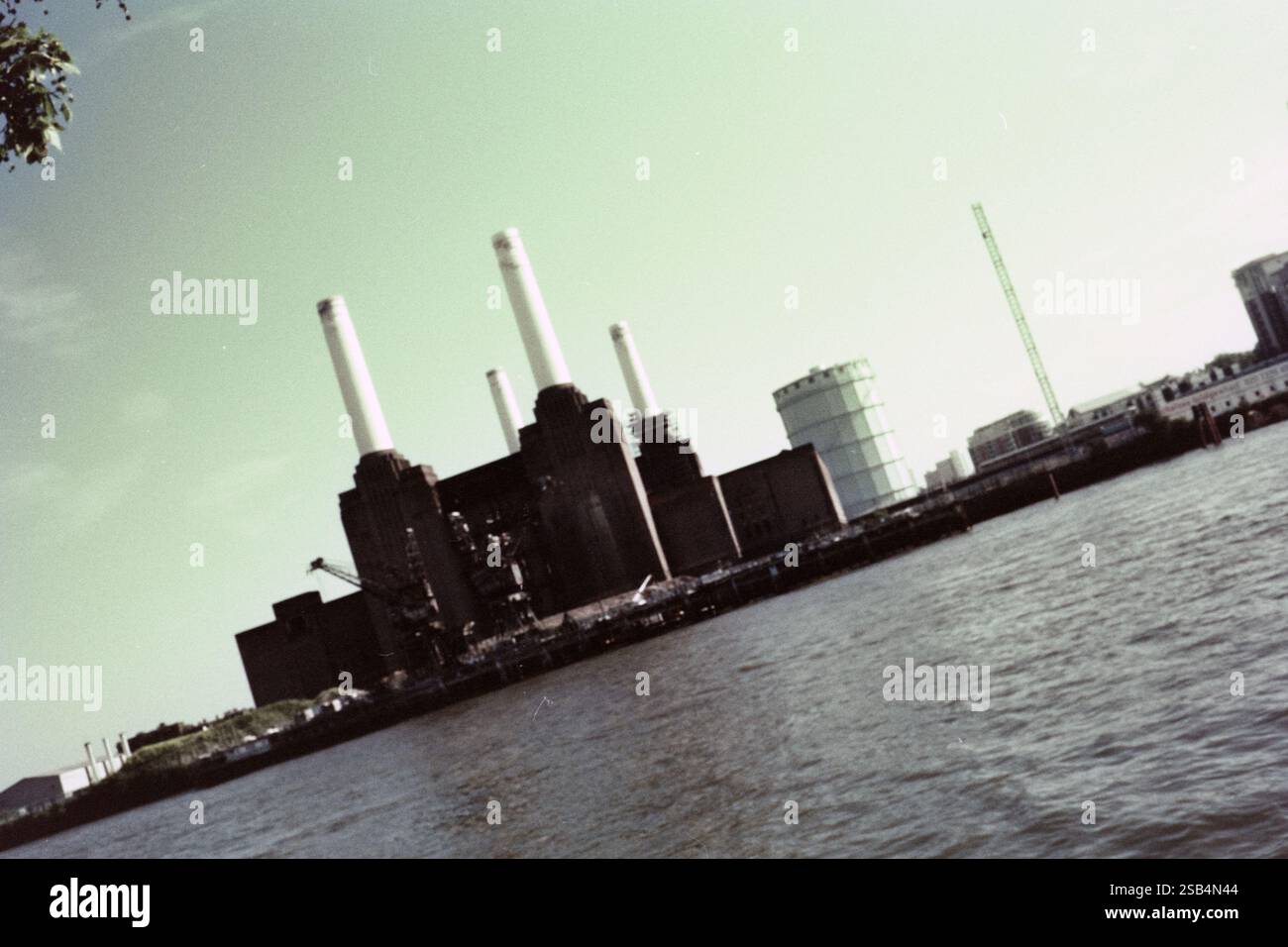 The iconic Battersea Power Station on the river Thames in London one of ...