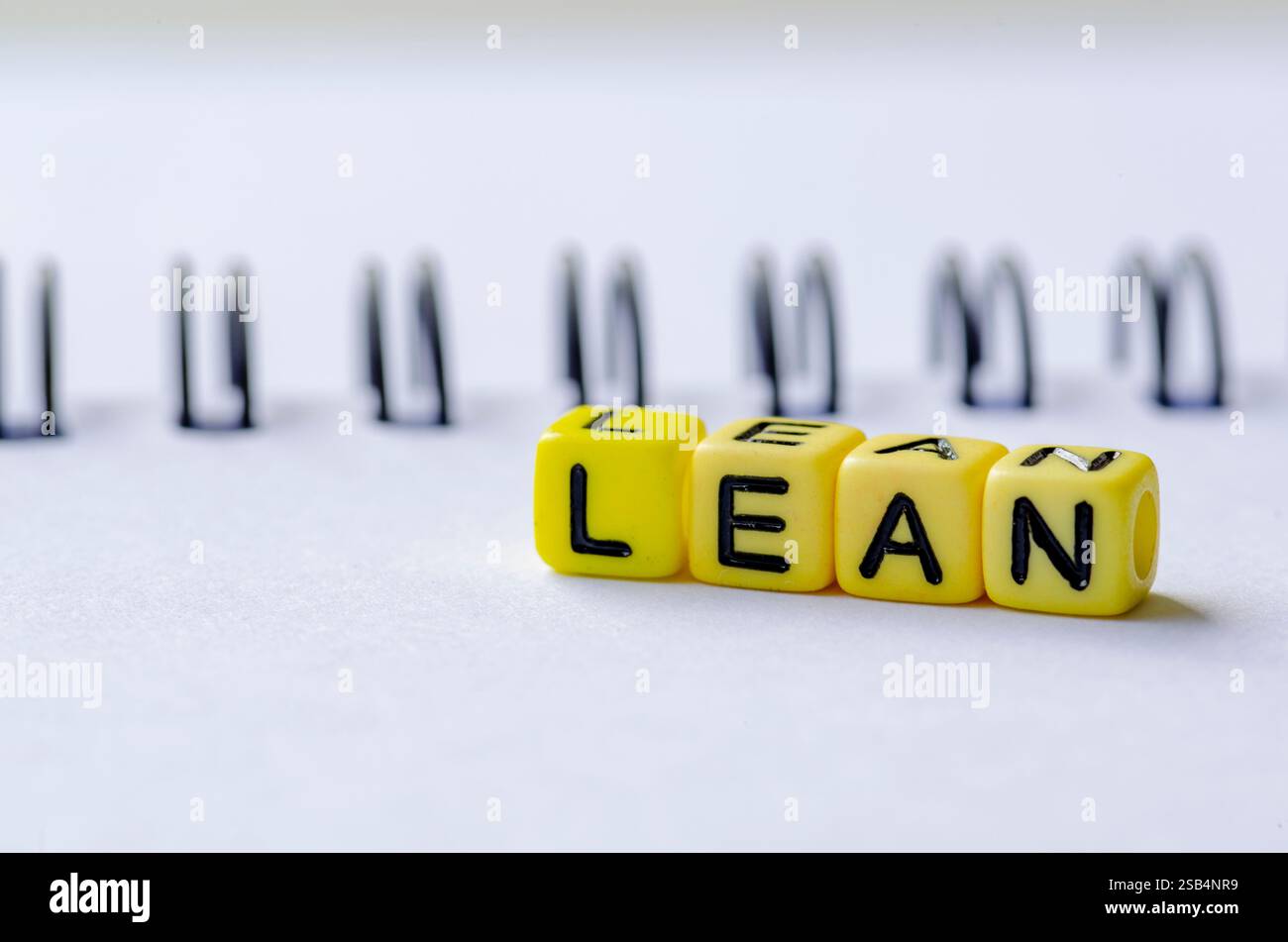 LEAN text on colorful plastic alphabet beads Stock Photo - Alamy