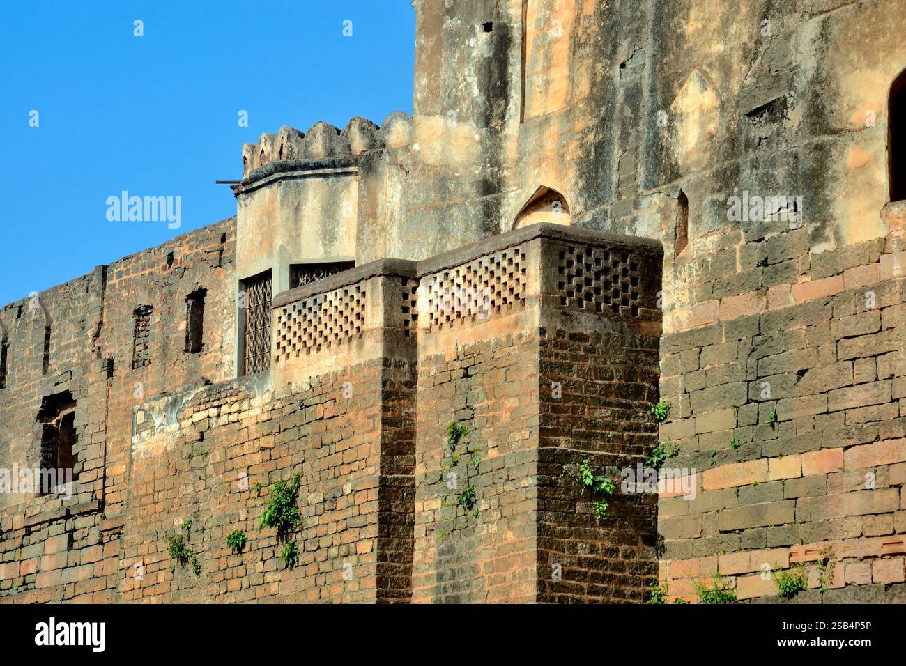 Fortification wall of the Bidar fort, built by Sultan Alla-Ud-Din ...
