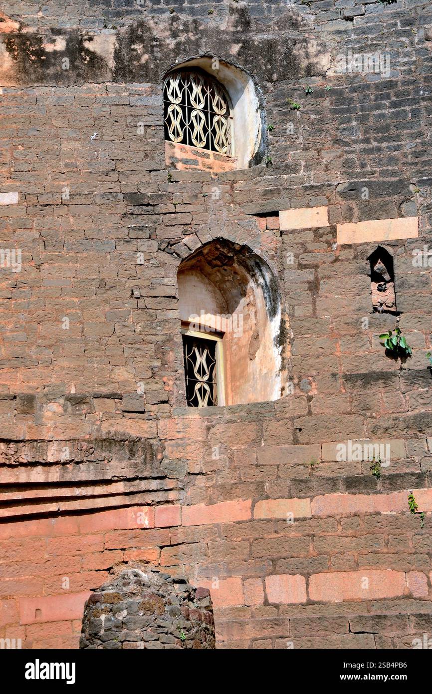 Fortification wall of the Bidar fort, built by Sultan Alla-Ud-Din ...