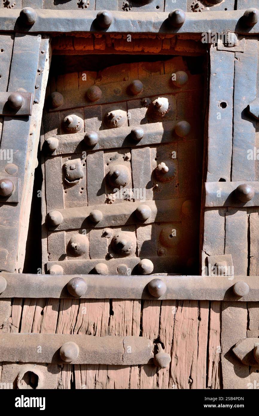 Partial view of the entrance gate of the Bidar fort, built by Sultan ...