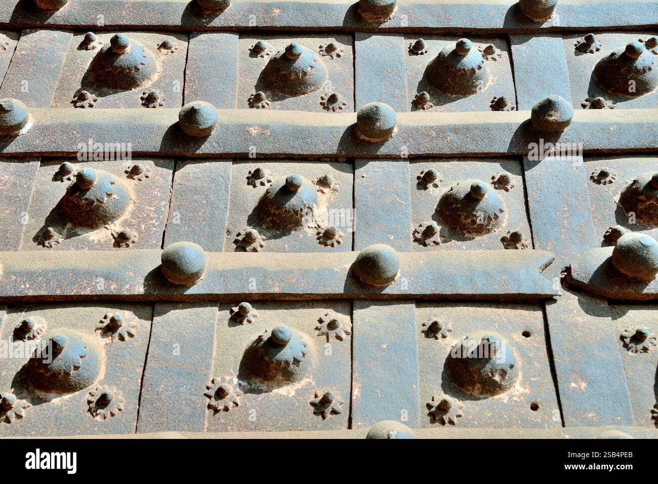 Partial view of the entrance gate of the Bidar fort, built by Sultan ...