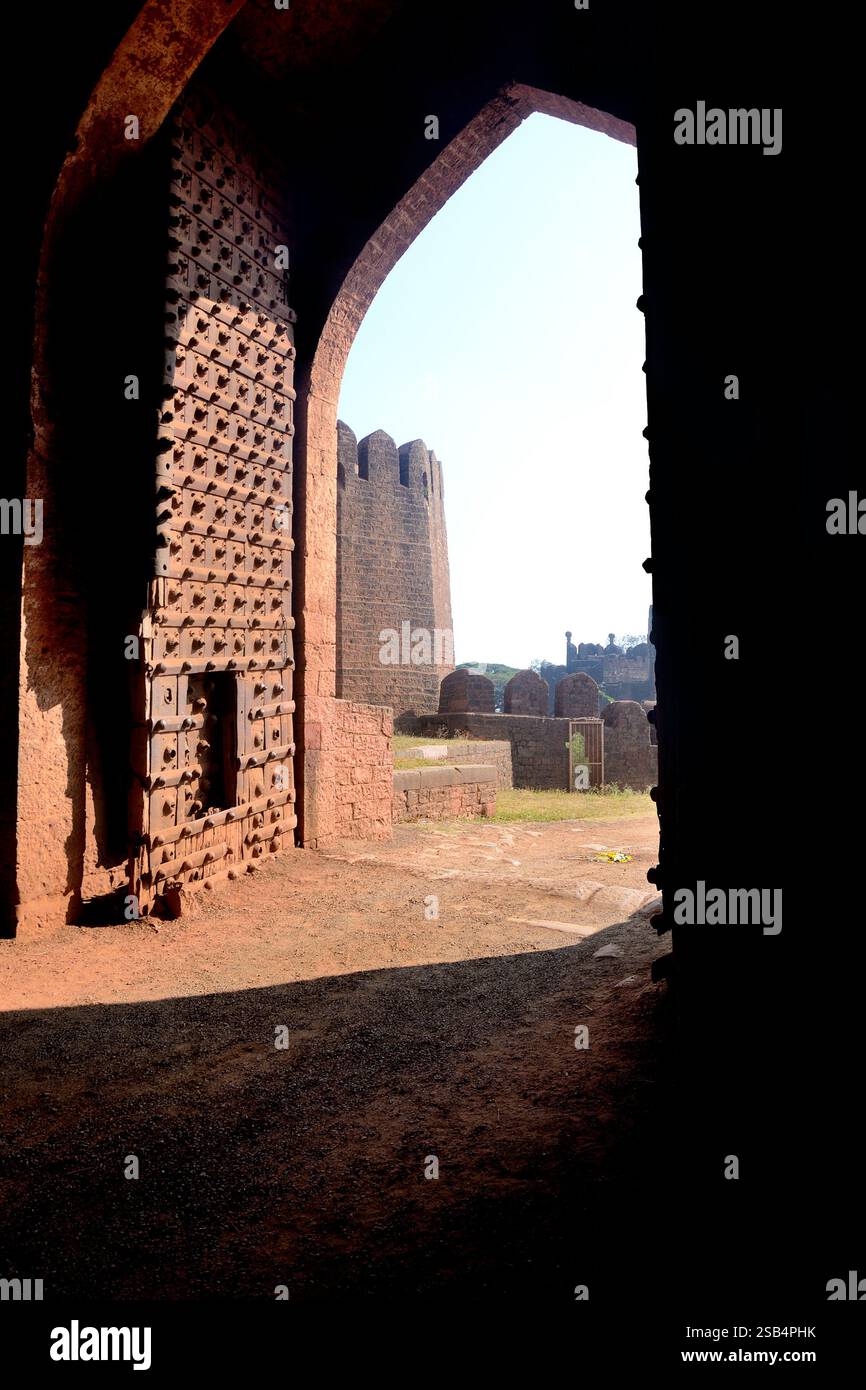 The Bidar fort, built by Sultan Alla-Ud-Din Bahman in 1427 along with ...