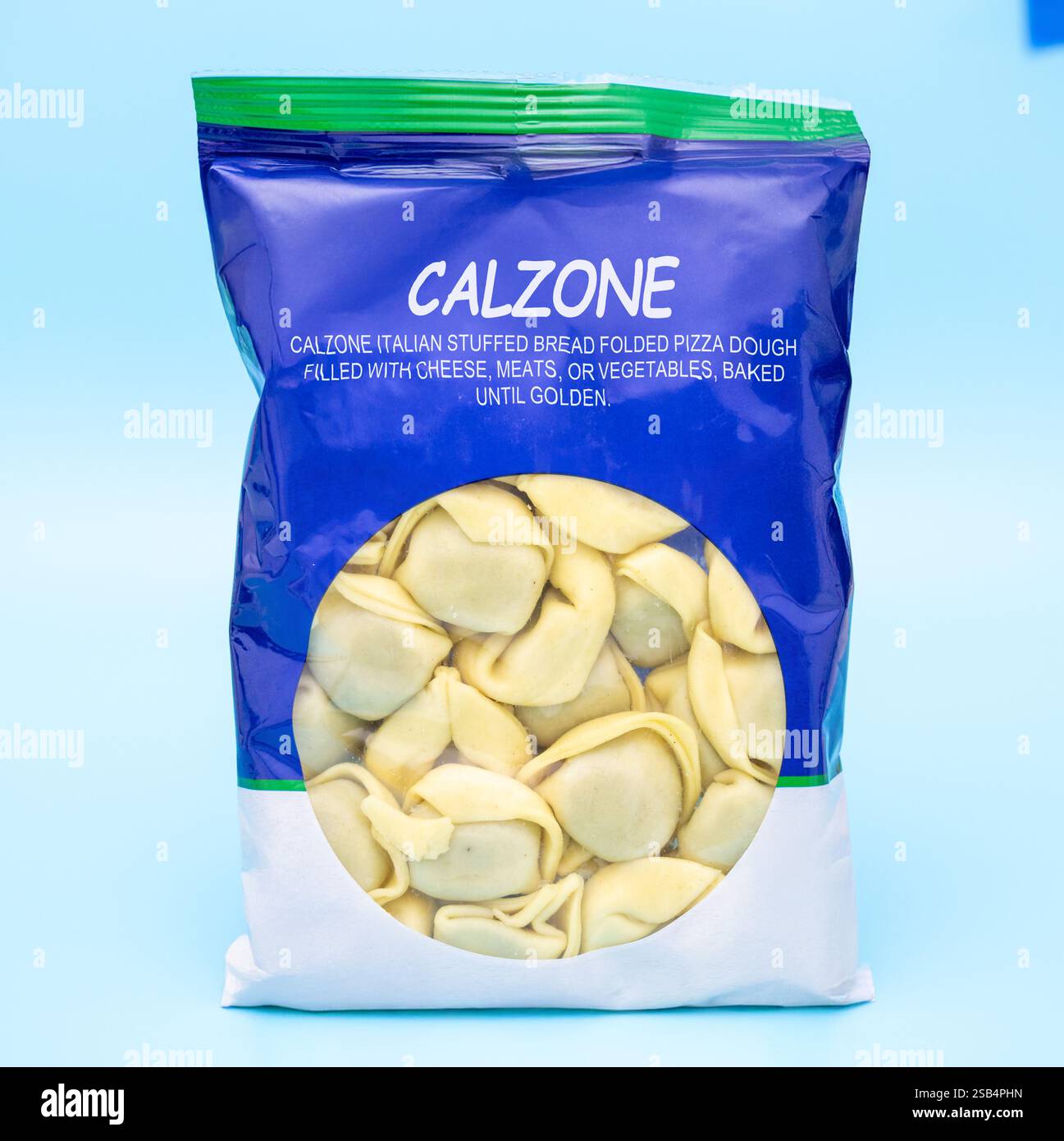 Calzone Italian stuffed bread Folded pizza dough filled with cheese ...