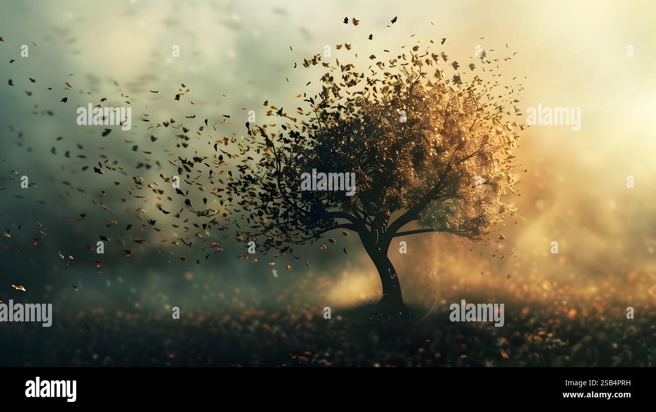 This representation of a tree displays an unending line, from which ...