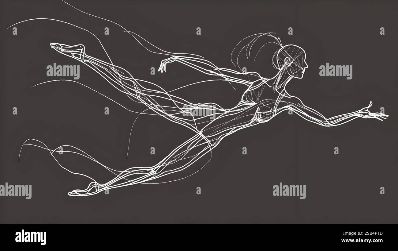 This dynamic and modern showcases the fluidity and grace of a dancer in ...