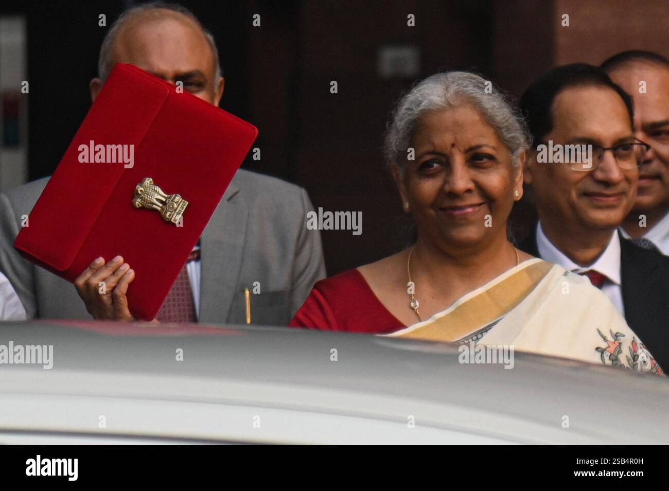 New Delhi, Delhi, India. 1st Feb, 2025. India's Finance Minister ...