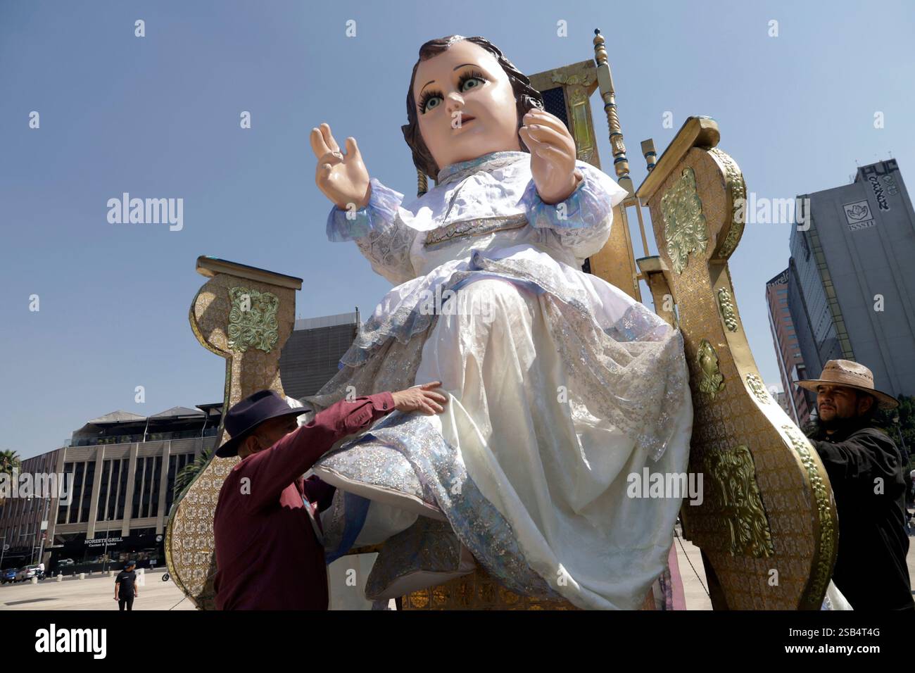 Persons installed a Monumental Baby Jesus Doll at the first Tamale Fair ...