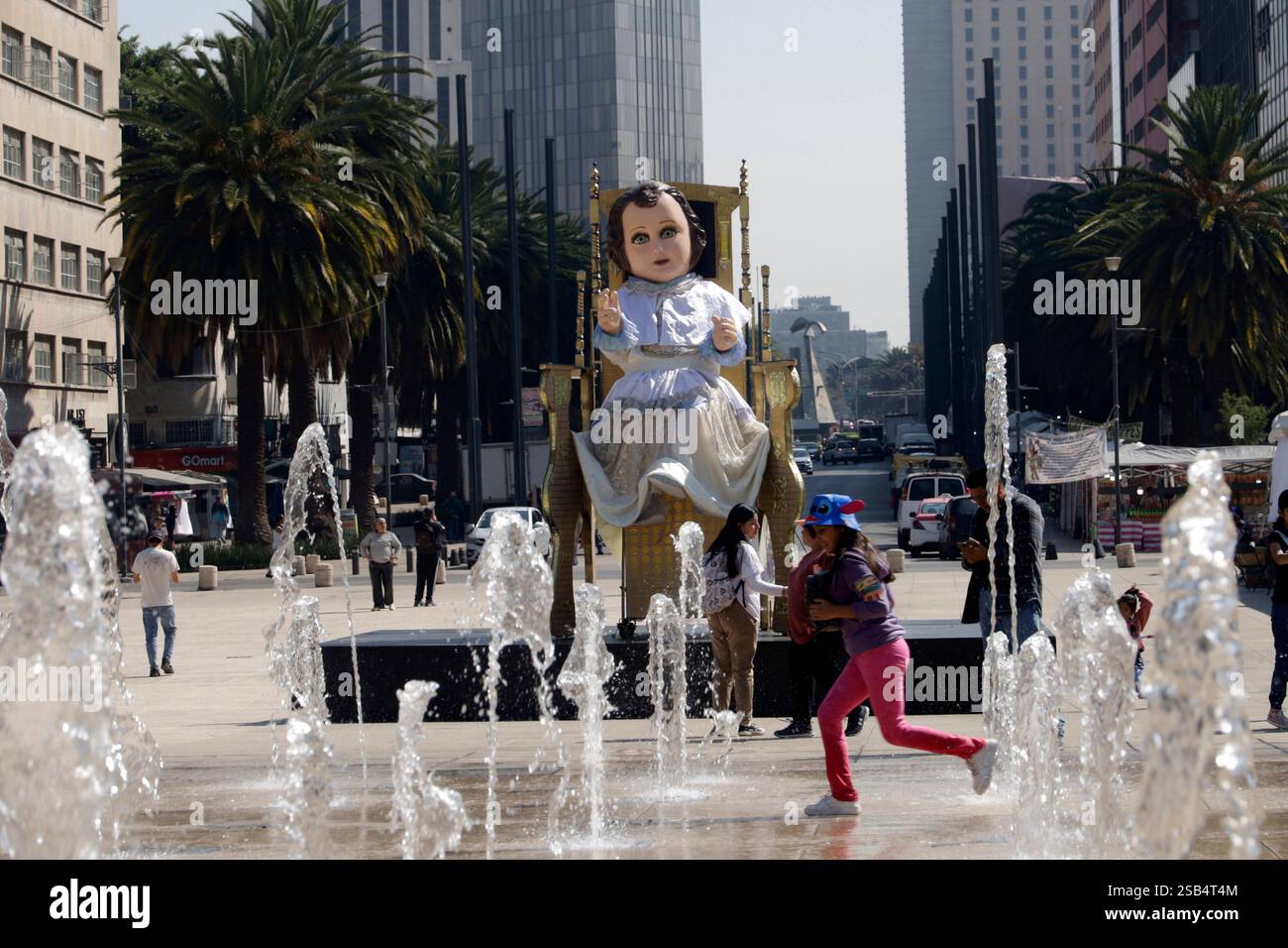 A Monumental Baby Jesus Doll is seen at the first Tamale Fair as part ...