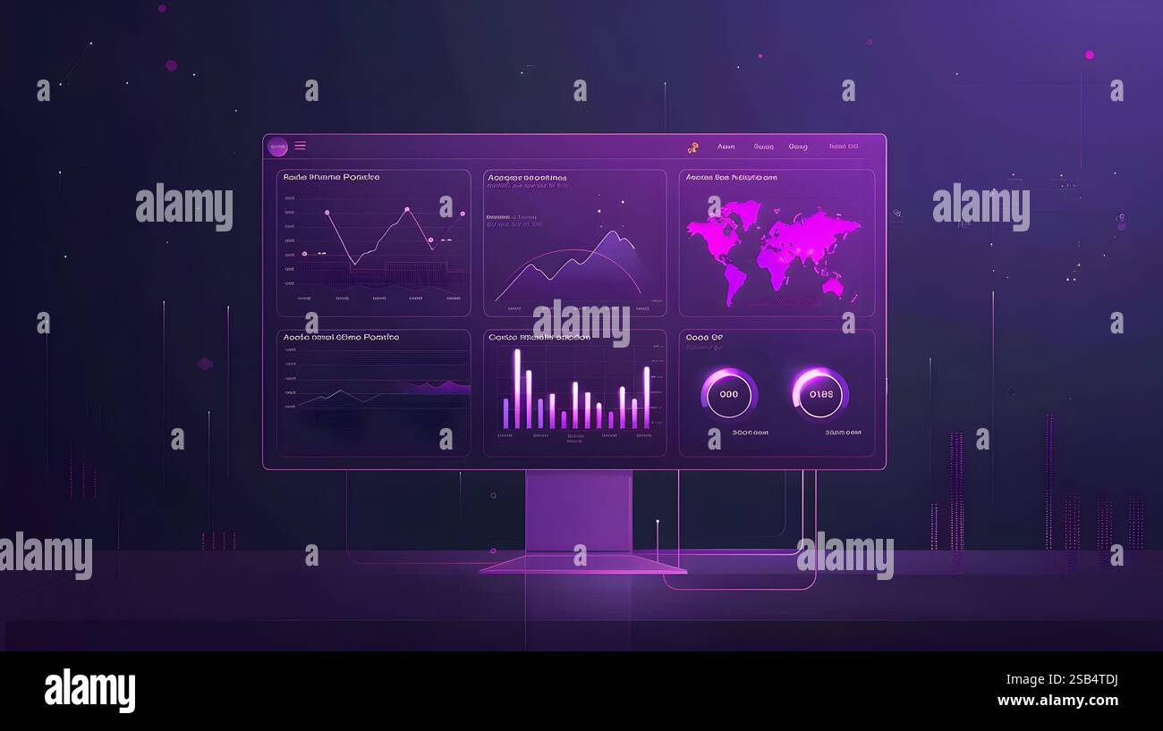 This image depicts an animated,futuristic concept of a virtual insurance dashboard The dashboard ...