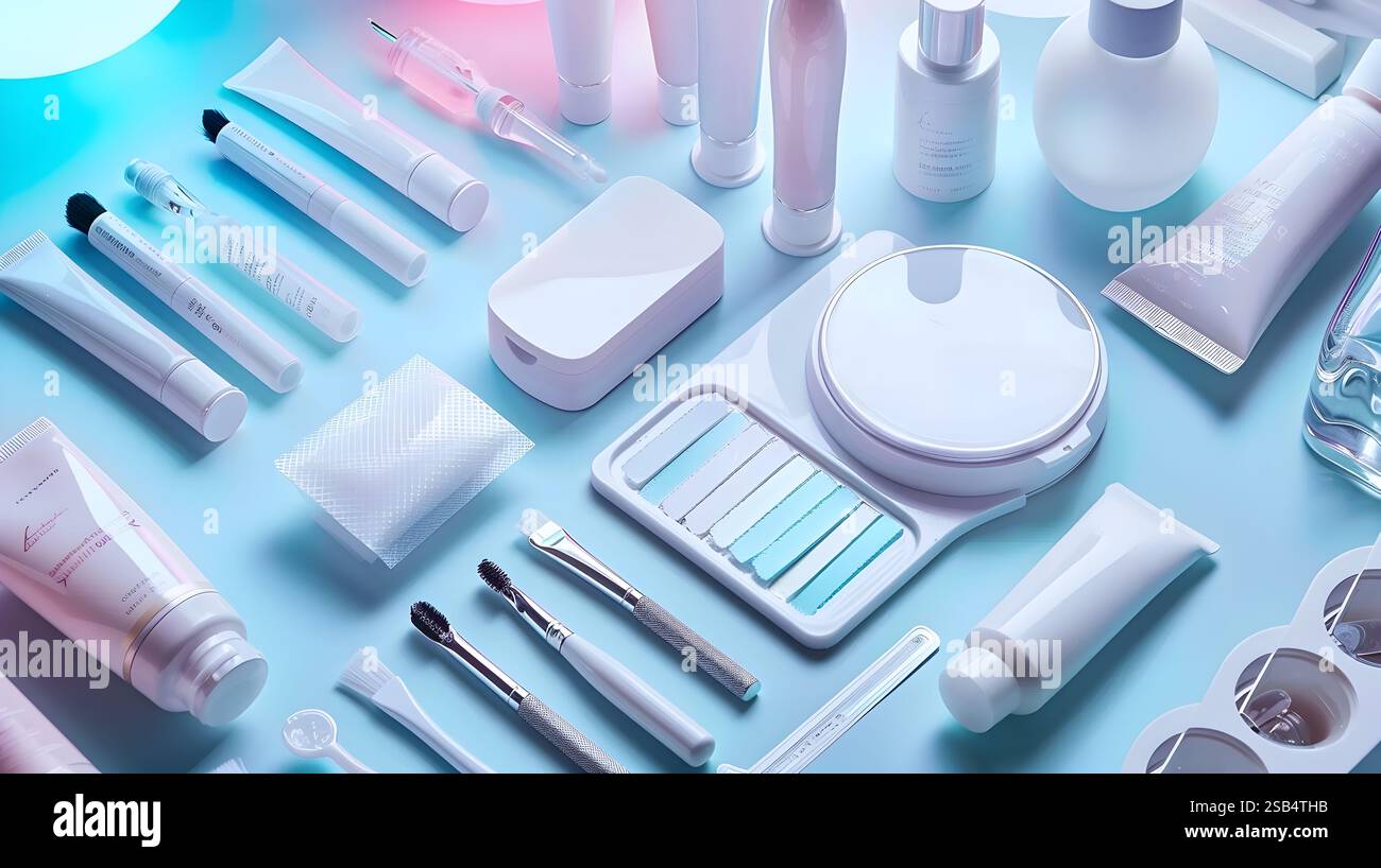 This image showcases a meticulously arranged display of various teeth ...