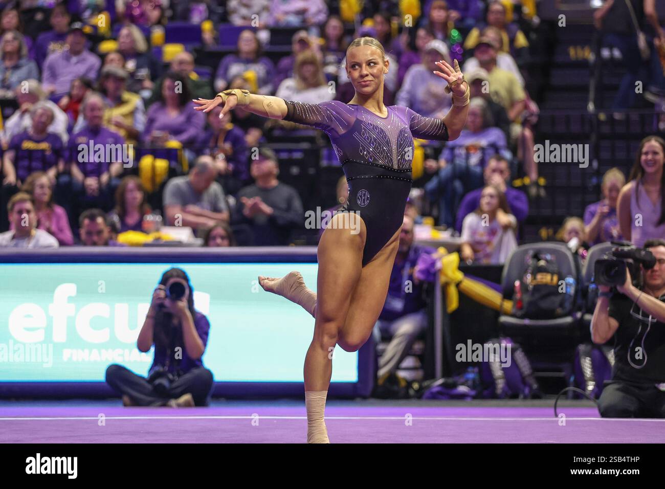 January 31, 2025: LSU's Chase Brock competes on the floor during NCAA ...