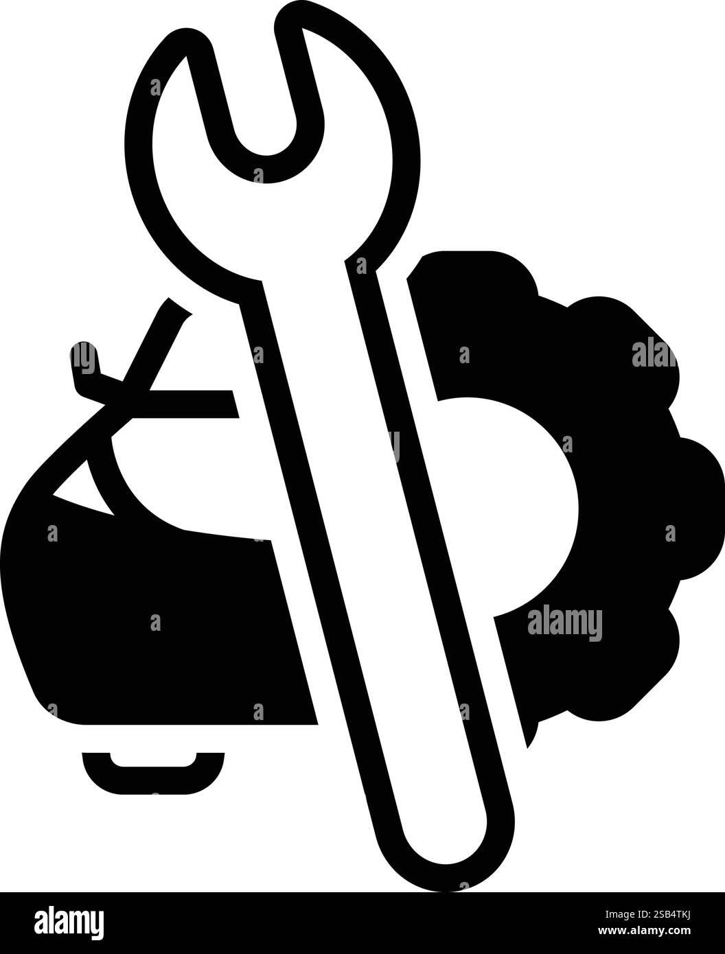 Fixing an automobile Black and White Stock Photos & Images - Alamy