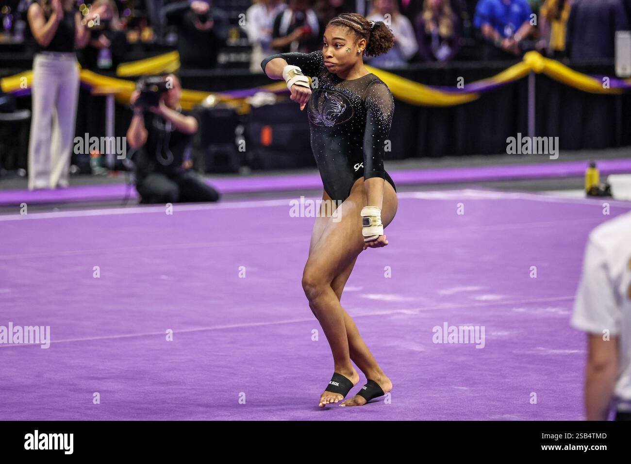 Baton Rouge, LA, USA. 31st Jan, 2025. Missouri's Jocelyn Moore competes ...