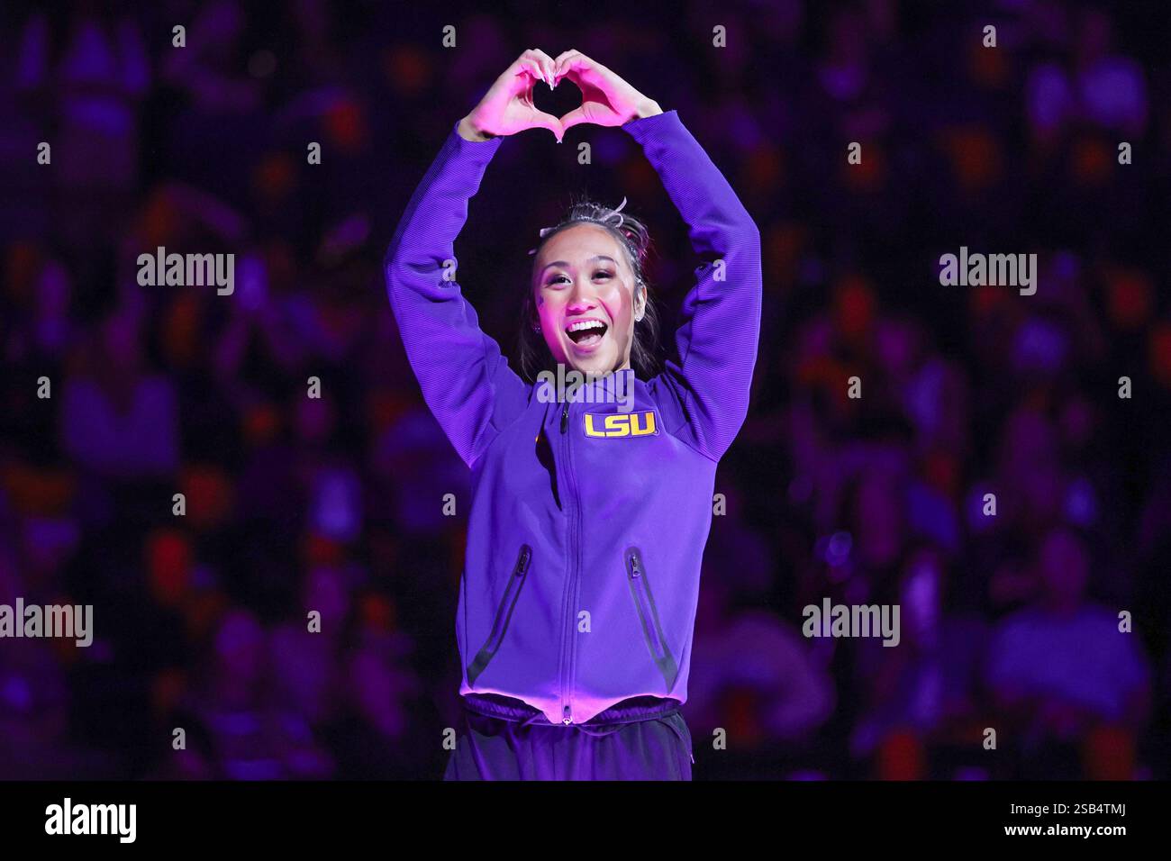 January 31, 2025: LSU's Kailin Chio is introduced to the audience prior ...