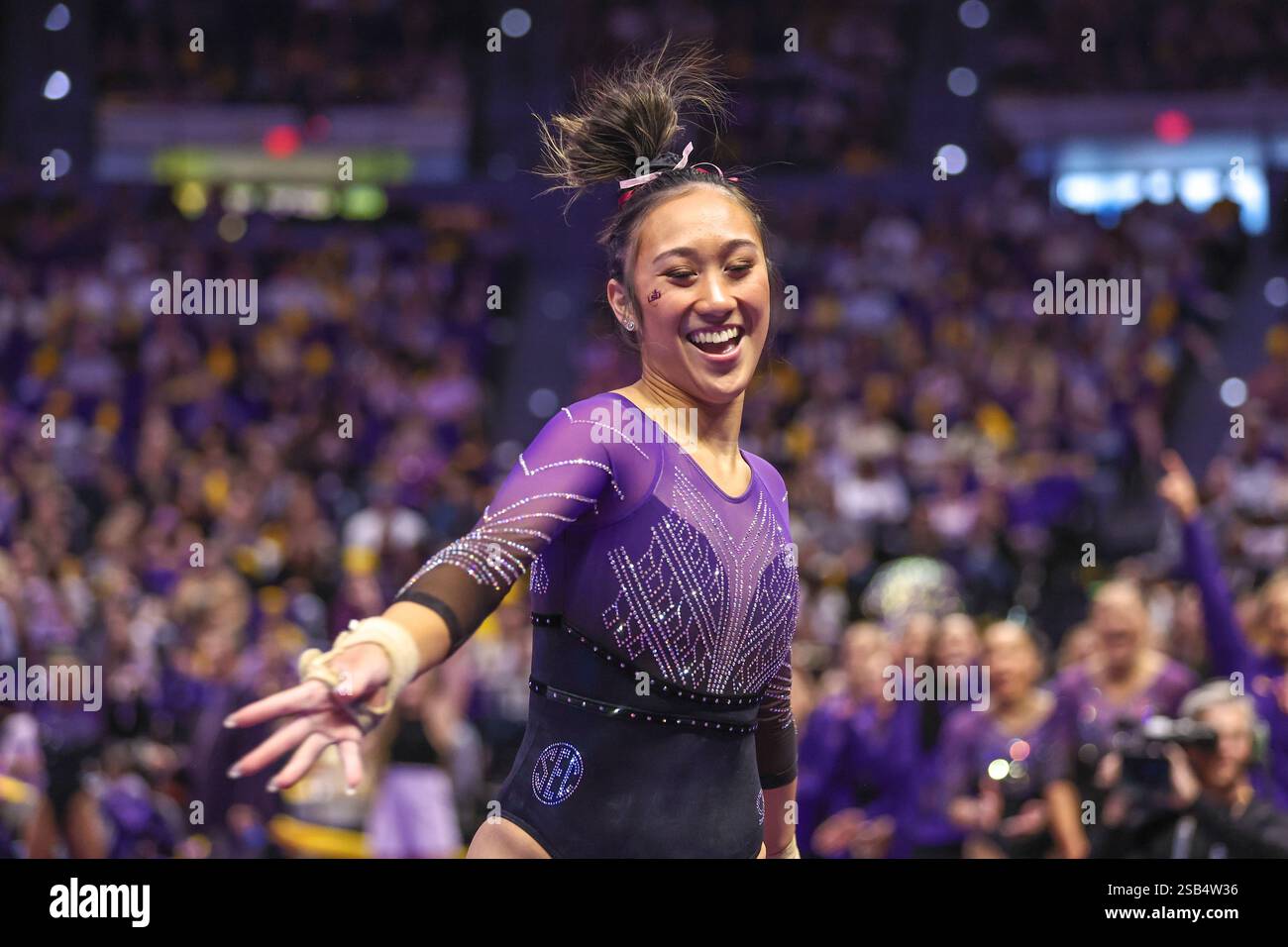Baton Rouge, LA, USA. 31st Jan, 2025. LSU's Kailin Chio competes on the ...