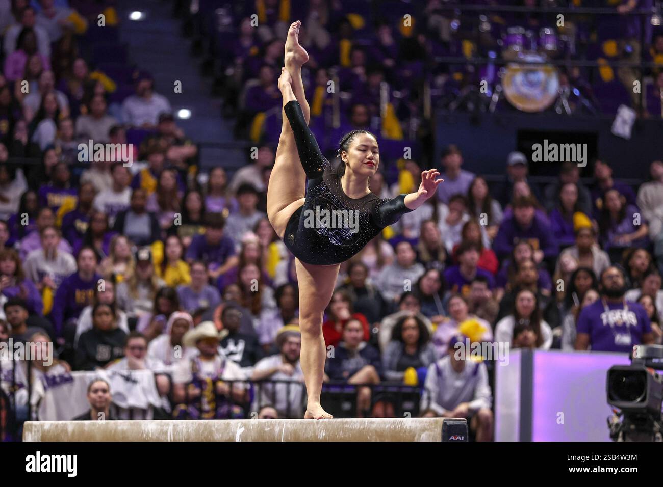 January 31, 2025: Missouri's Helen Hu competes on the balance beam ...