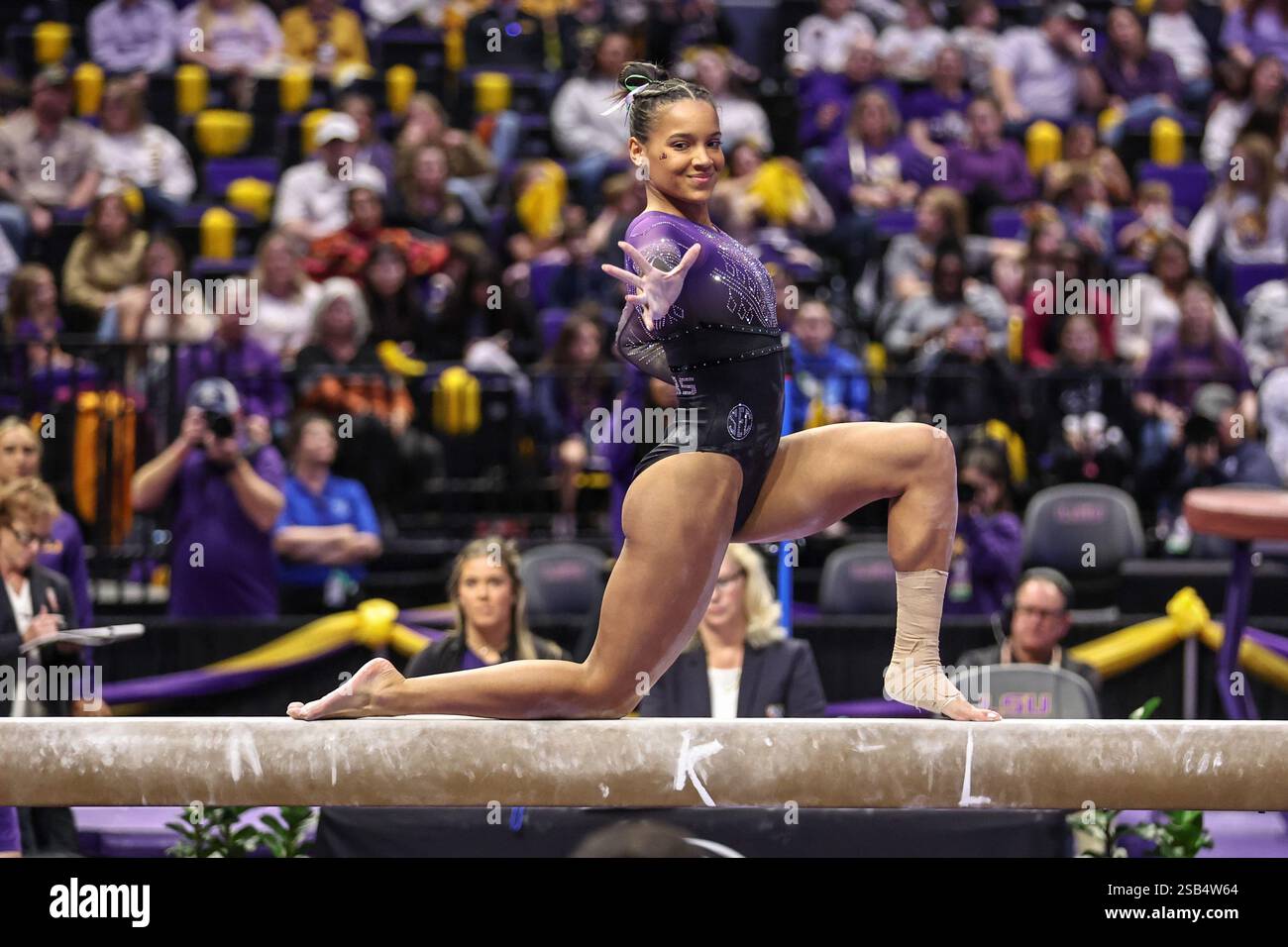 January 31, 2025: LSU's Haleigh Bryant competes on the balance beam ...