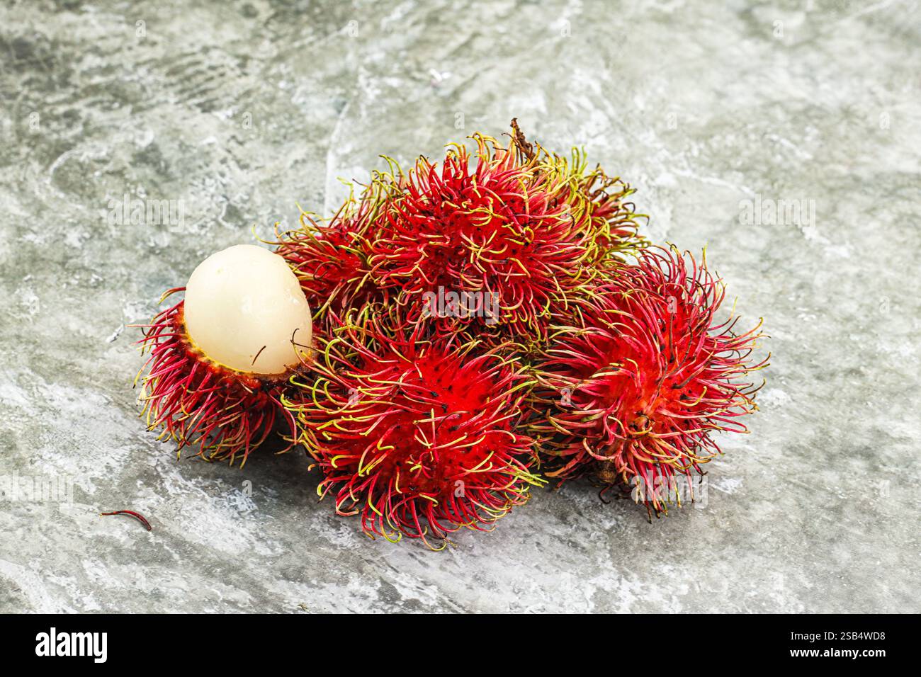 Sweet and juicy tropical rambutan fruit Stock Photo - Alamy