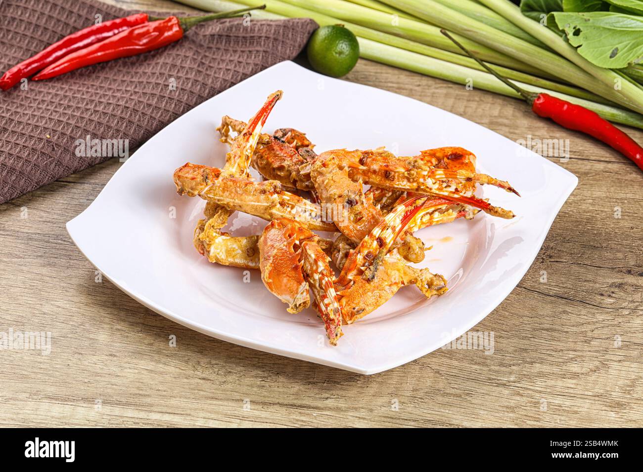Delicous steamed Spider crab Claws snack Stock Photo - Alamy