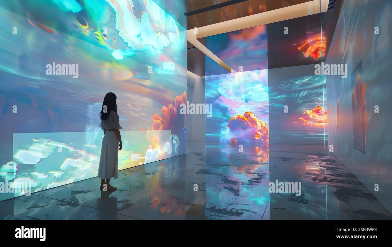 This 3D holographic art exhibition showcases a curated selection of classic and contemporary ...