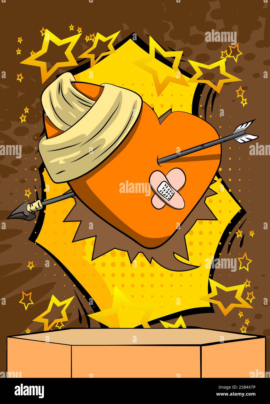 Comic Book Product podium stage for mockup presentation with Broken ...