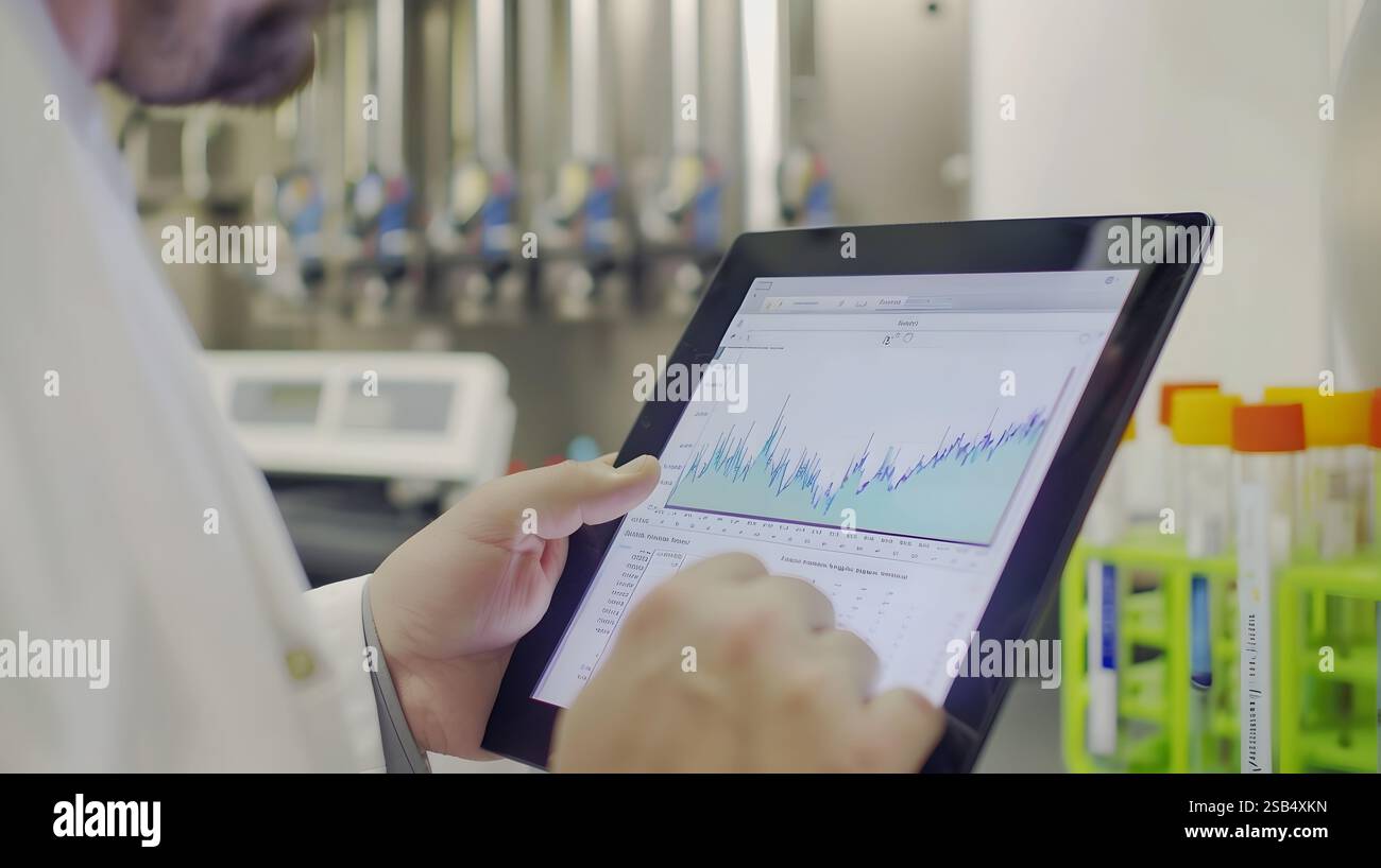 An expert is seen in a laboratory setting, attentively holding a ...