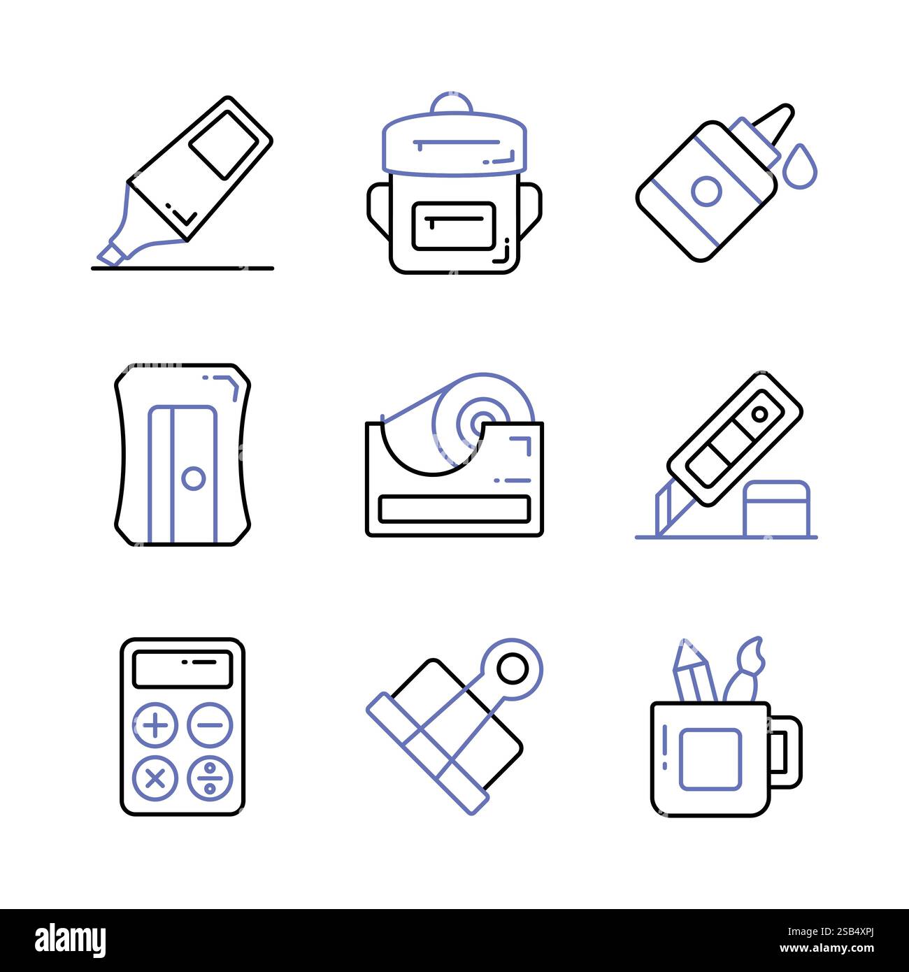 Elevate your workspace with our Stationery Icons Set. A curated ...