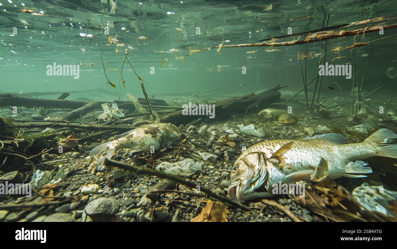 This underwater view dramatically illustrates the destructive ...