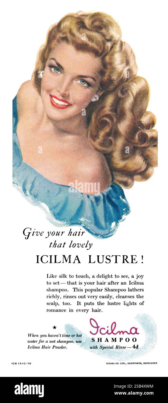 Vintage advertisement hair Cut Out Stock Images & Pictures - Alamy