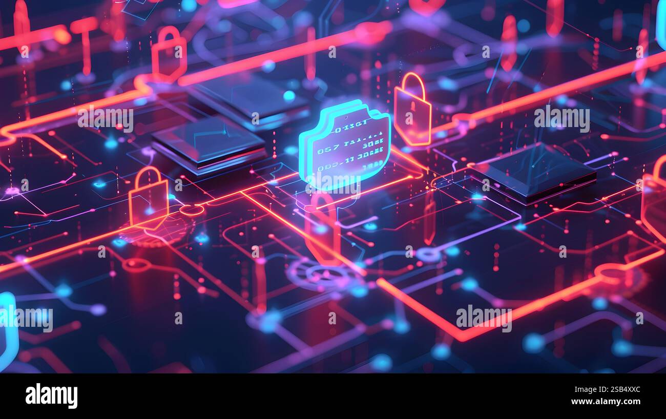 This animated concept illustrates data flowing through a protected ...