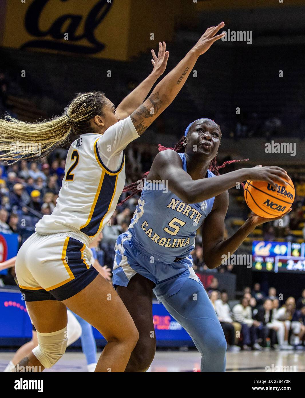 January 30 2025 Berkeley CA, USA North Carolina forward Maria Gakdeng ...
