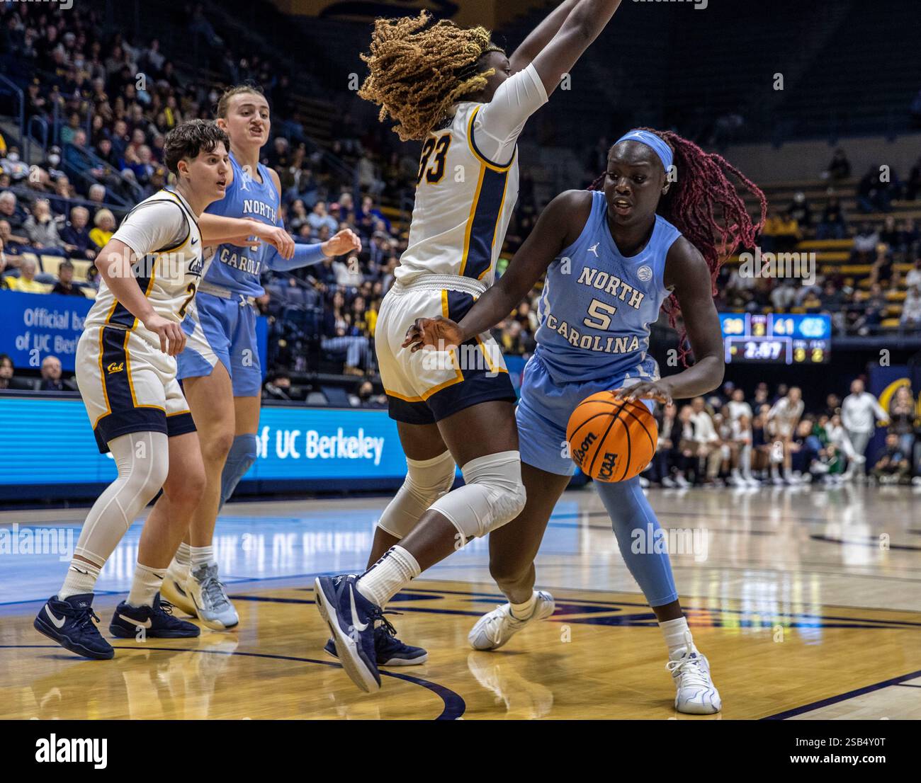 January 30 2025 Berkeley CA, USA North Carolina forward Maria Gakdeng ...
