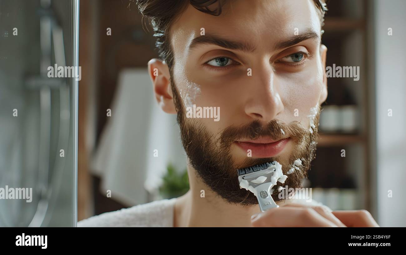 Witness the meticulous steps of a modern shaving routine, from the ...