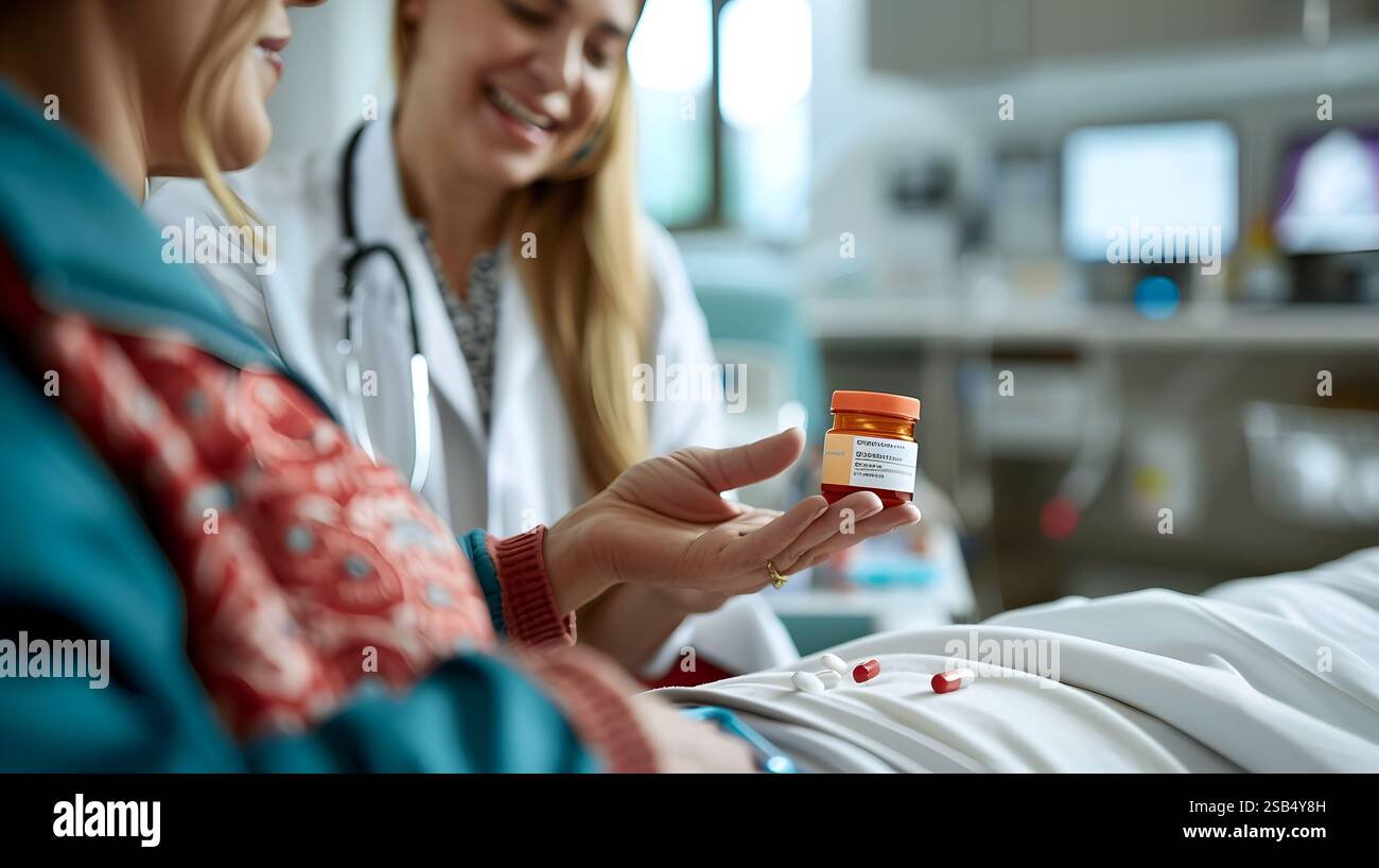 A dedicated nurse, dressed in a white coat, is shown administering ...