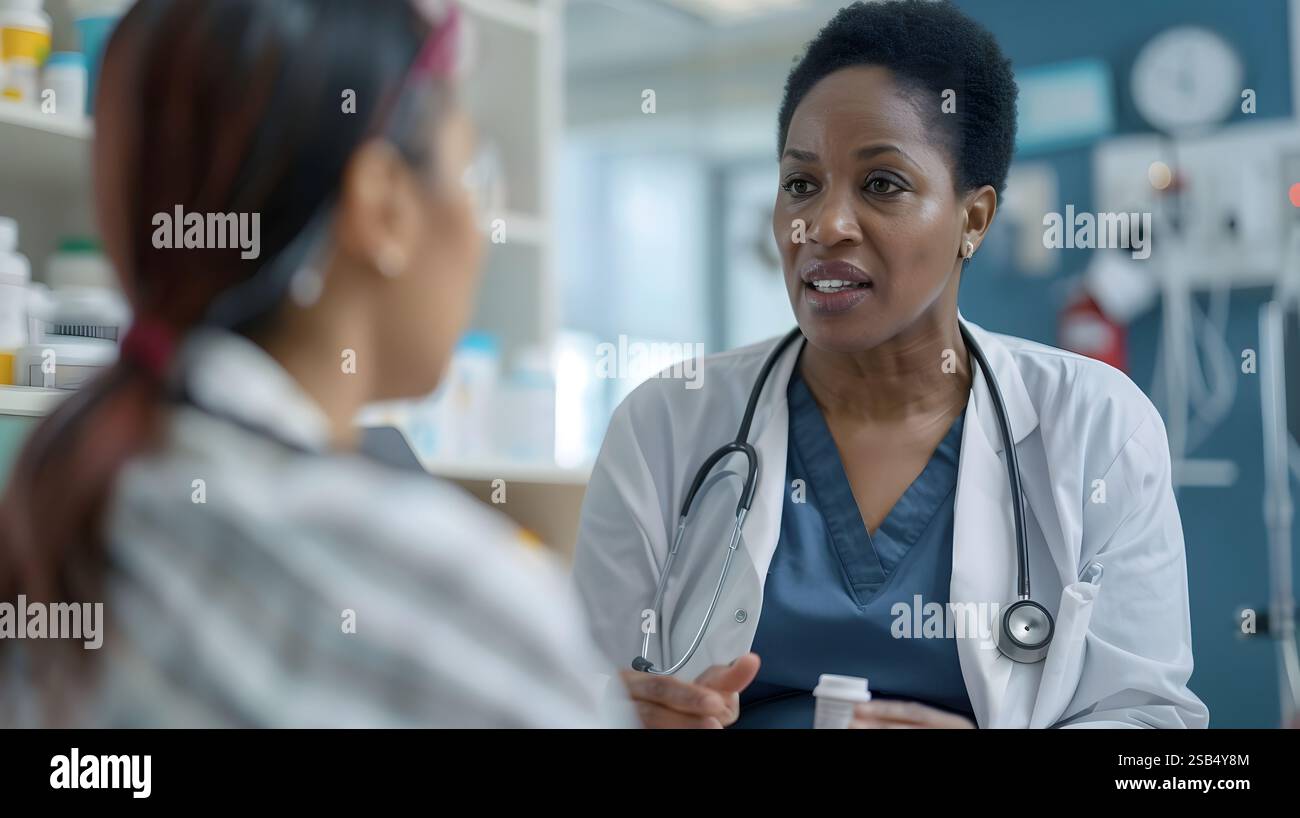 A dedicated nurse, dressed in a pristine white coat, is providing ...