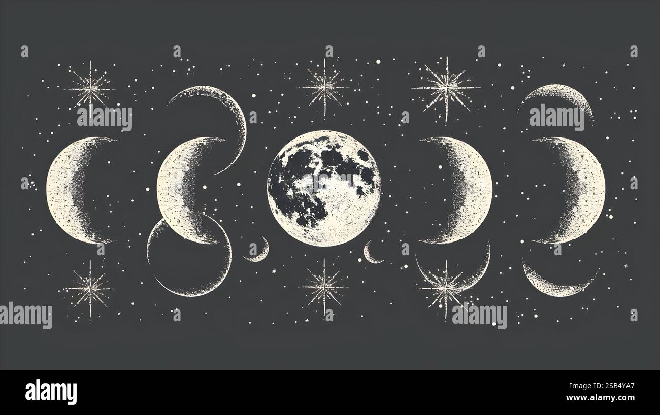 This sequential line drawing series demonstrates the different phases ...