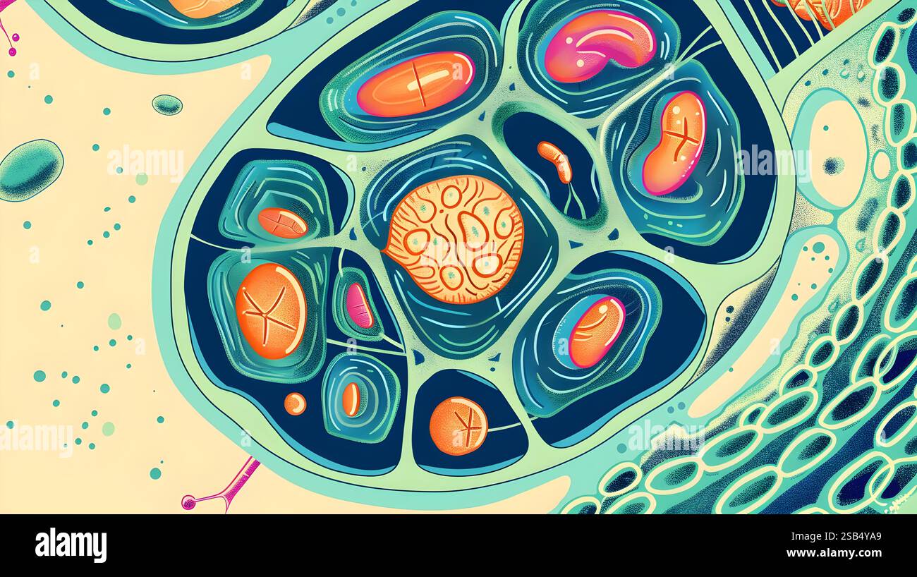 Informative representation of plant anatomy hi-res stock photography ...