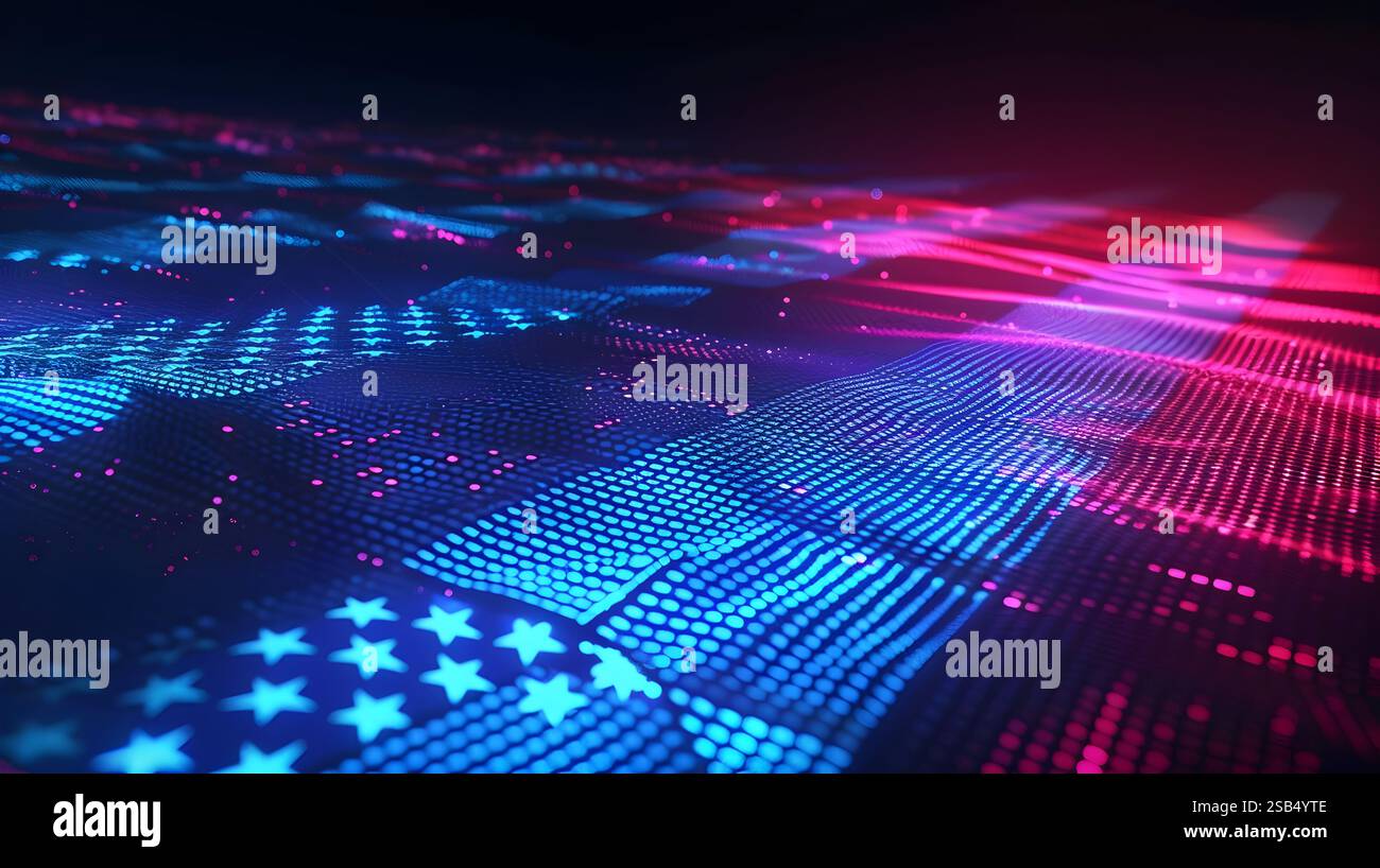 This sleek digital interpretation of the American flag incorporates a ...