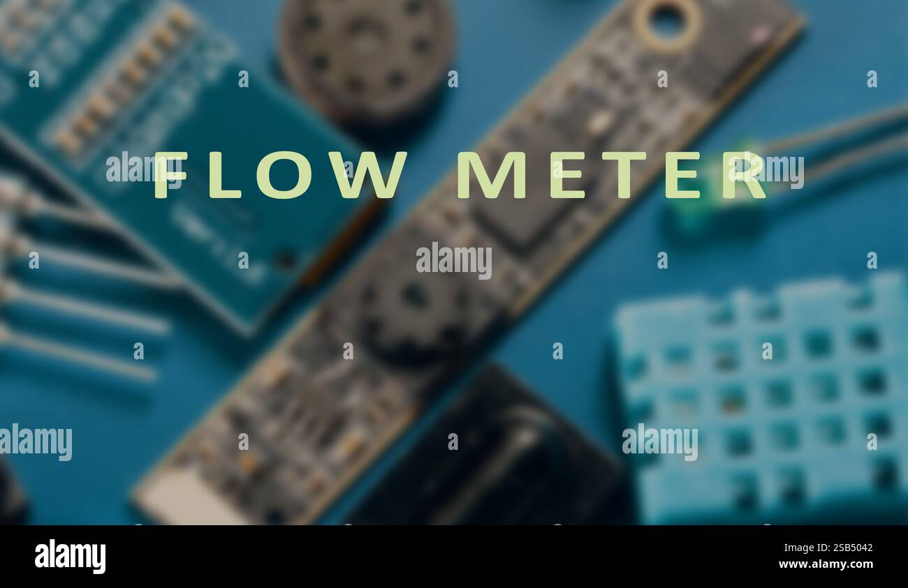 Flow Meter Measures the flow rate of liquids or gases through a system ...