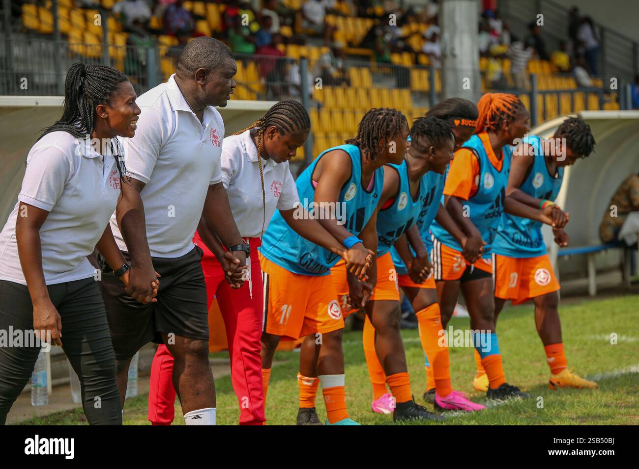 DOUALA, CAMEROON - JANUARY Caiman during the GUINNESS SUPER LEAGUE match between Authentic Fc ...