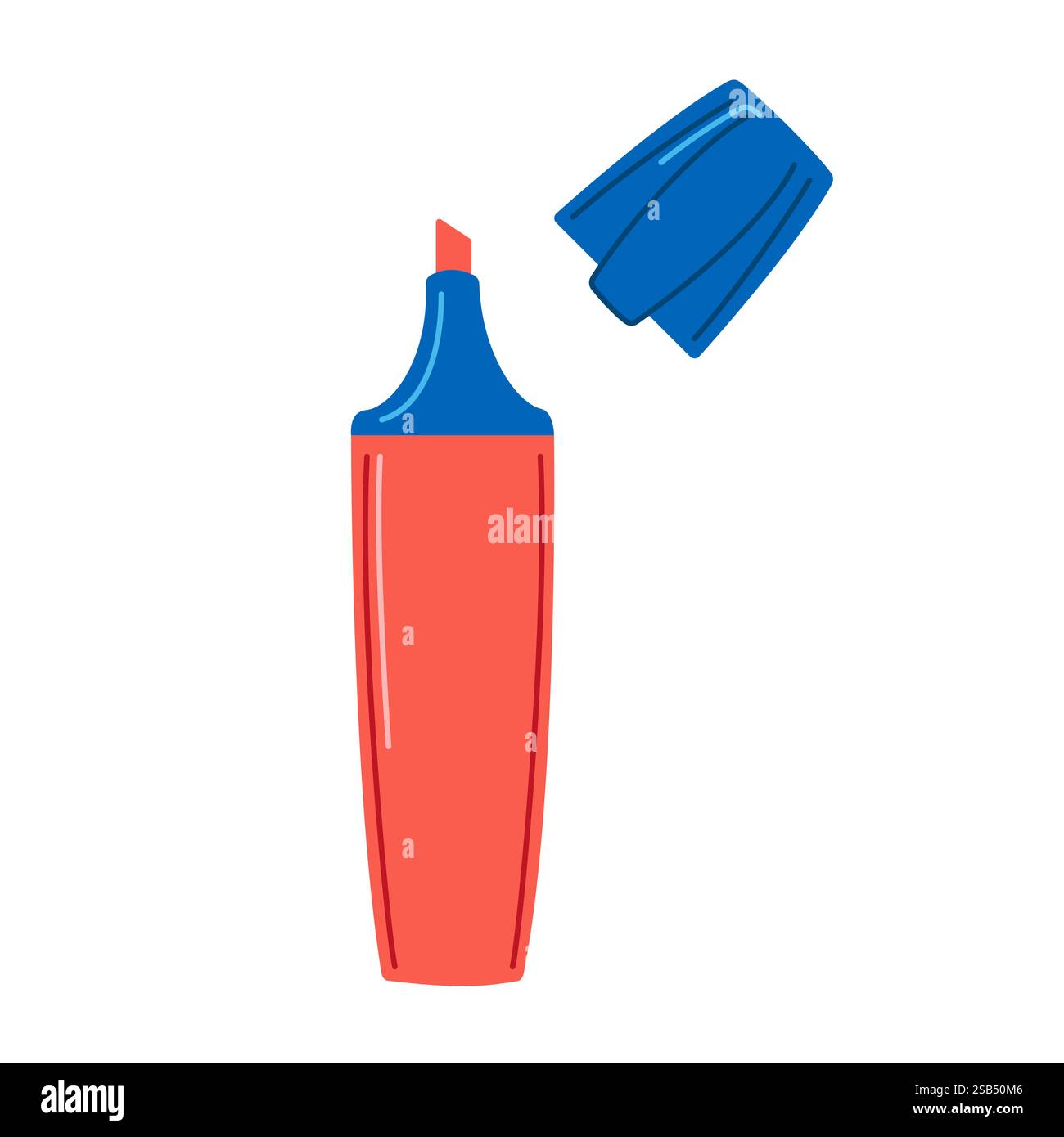 Red Marker Isolated on a White Background. Vector illustration Stock ...