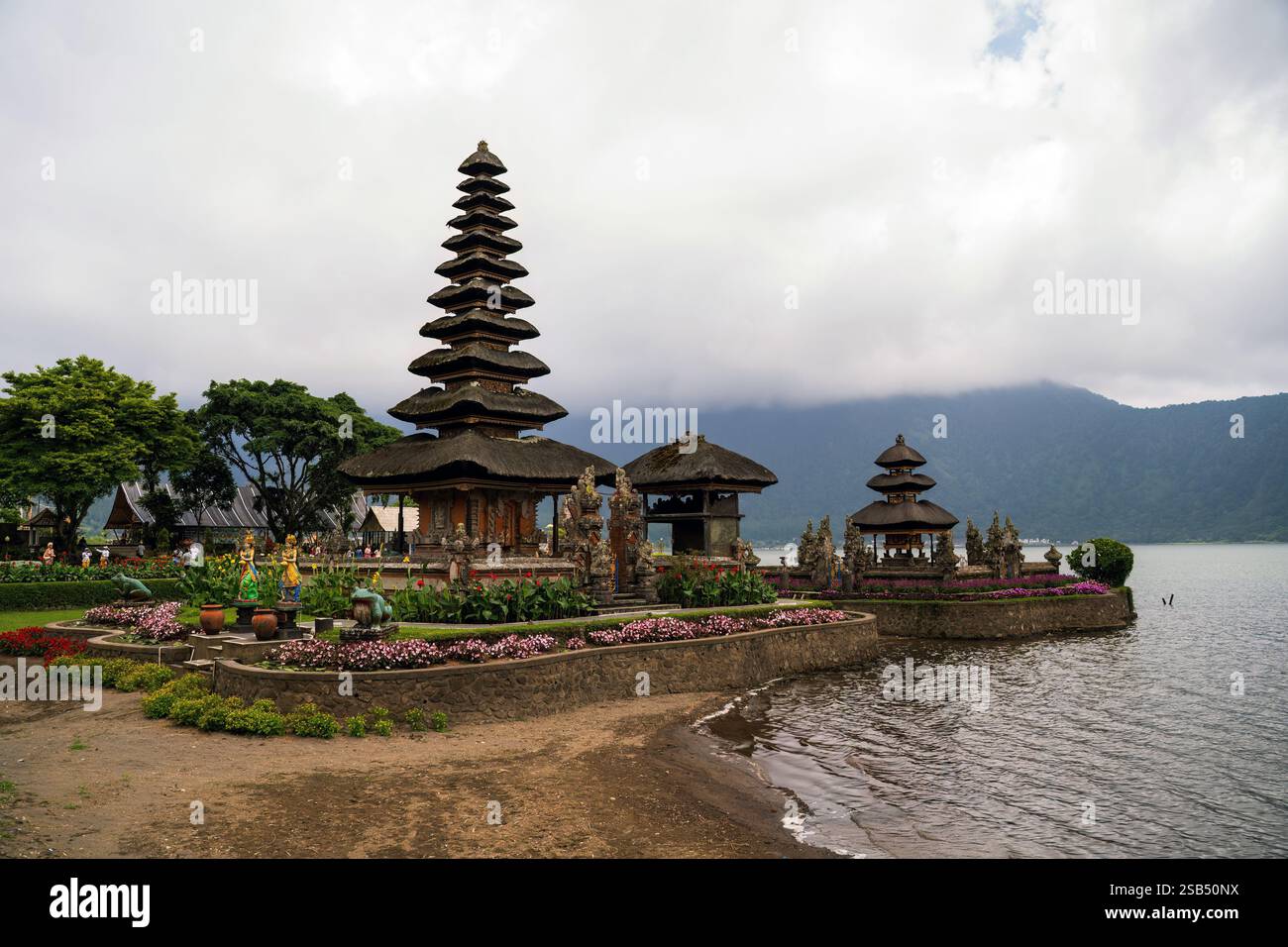 Pura Ulun Danu Beratan, a stunning water temple in Bali, graces the ...