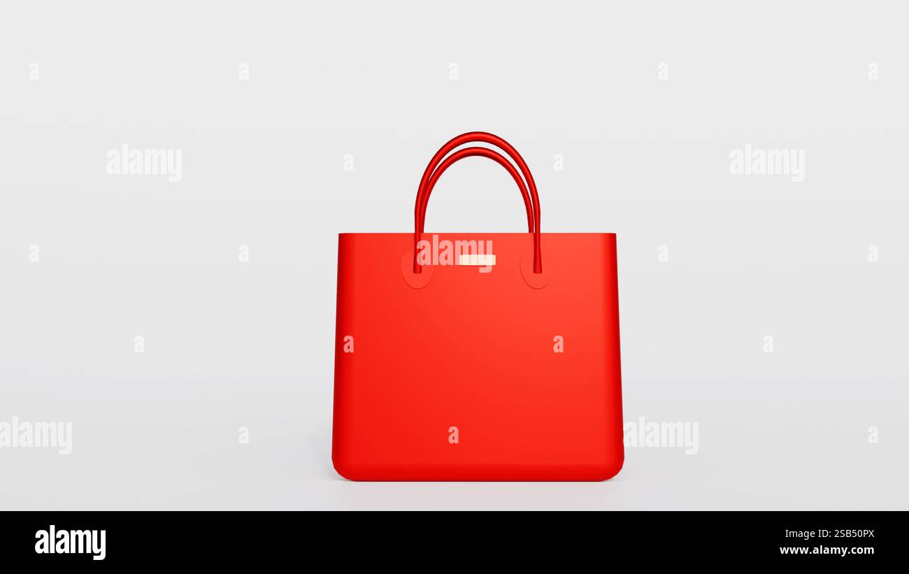 3d rendering of scarlet red bags, with their sleek design and vibrant ...